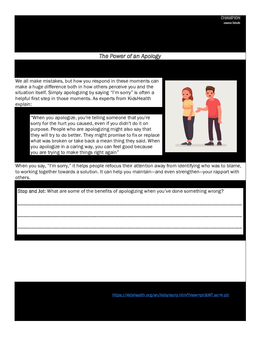 6. Responsibility> The Power of An Apology | Teach Like a Champion