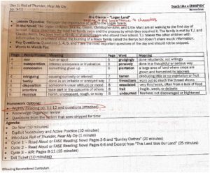 Roll of Thunder_Lesson 1_Annotated Lesson Plan_Lesson Prep | Teach Like ...