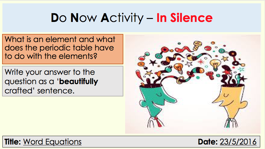 UK Science Teacher Alex Laney Shares Some Outstanding Do Nows | Teach ...