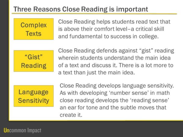 Three Reasons Why Close Reading is Important | Teach Like a Champion