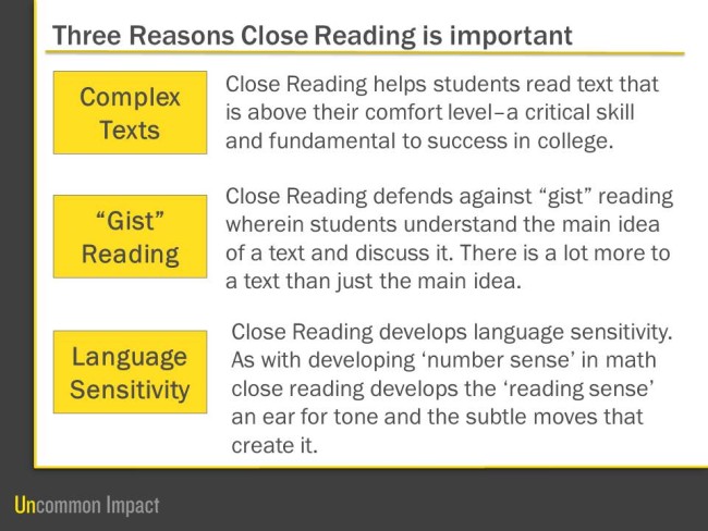 Three Reasons Why Close Reading is Important | Teach Like a Champion