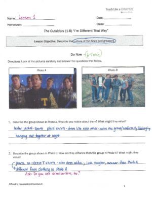 The Outsiders_Lesson 1_Preparation | Teach Like a Champion